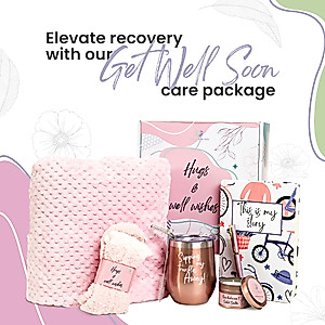 Hugs & Well Wishes Collection, Get Well Soon Gifts for Women, Care Package for Women for Any Occasion, Get Well Gifts for Women After Surgery, During Recovery, Birthdays & More