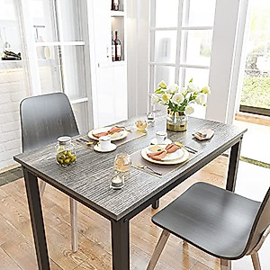 Teraves Computer Desk/Dining Table Office Desk Sturdy Writing Workstation for Home Office (39.37“, Black Oak)