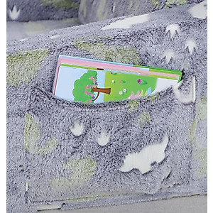 AFBKSS&BB Toddler Sofa Glow in The Dark,2 in 1Kids Chairs, Children Sofas, Baby Armchairs, Full Foam Children Upholstered Couch, Flip Out Sofa Beds Pre-School Furniture (Gray)