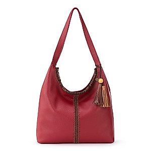 The Sak Womens Huntley Leather Hobo, Crimson Crochet, One Size US