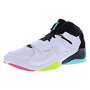 Jordan Zion 2 Men's Basketball Shoes, White/Volt-Black-Dynamic Turquoise, 9.5 M US