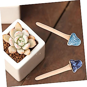 NUSITOU 6pcs Mushroom Ornament Flower Pots Micro Mushroom Miniature Mushroom Small Mushroom Garden Decoration Mushroom Statue Mushroom Decorations Variety Wood Pile Ceramics