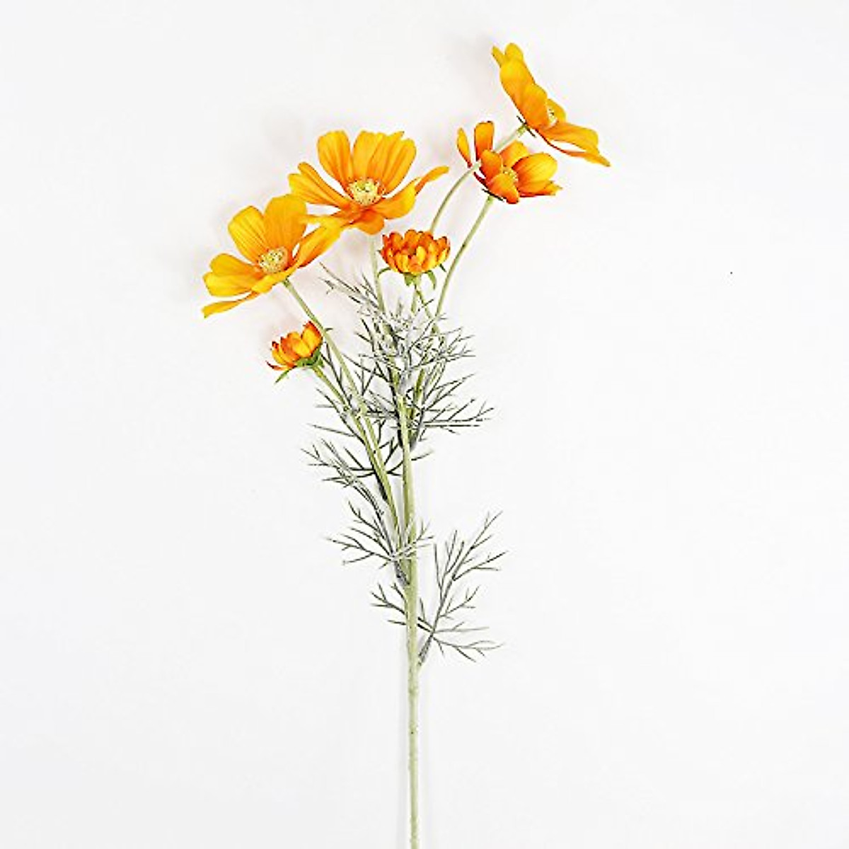 Artfen 6 Pcs Artificial Calliopsis Flowers Fake Silk Flower Table Kitchen Home Garden Party Wedding Decoration Approx 24'' High Warm Autumn Orange No Vase