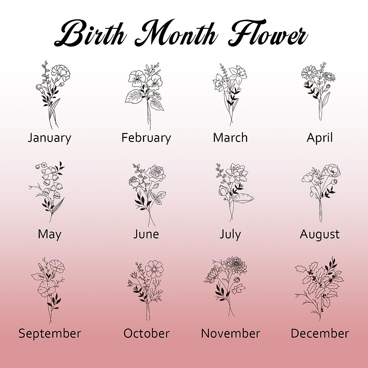 Personalized Gifts 40 Oz Tumbler with Handle and Straw Lid, with Names and Birth Flower Travel Coffee Mug, Custom Stainless Steel Double Walled Insulated Cup, Customized Gifts for Women Men Friend