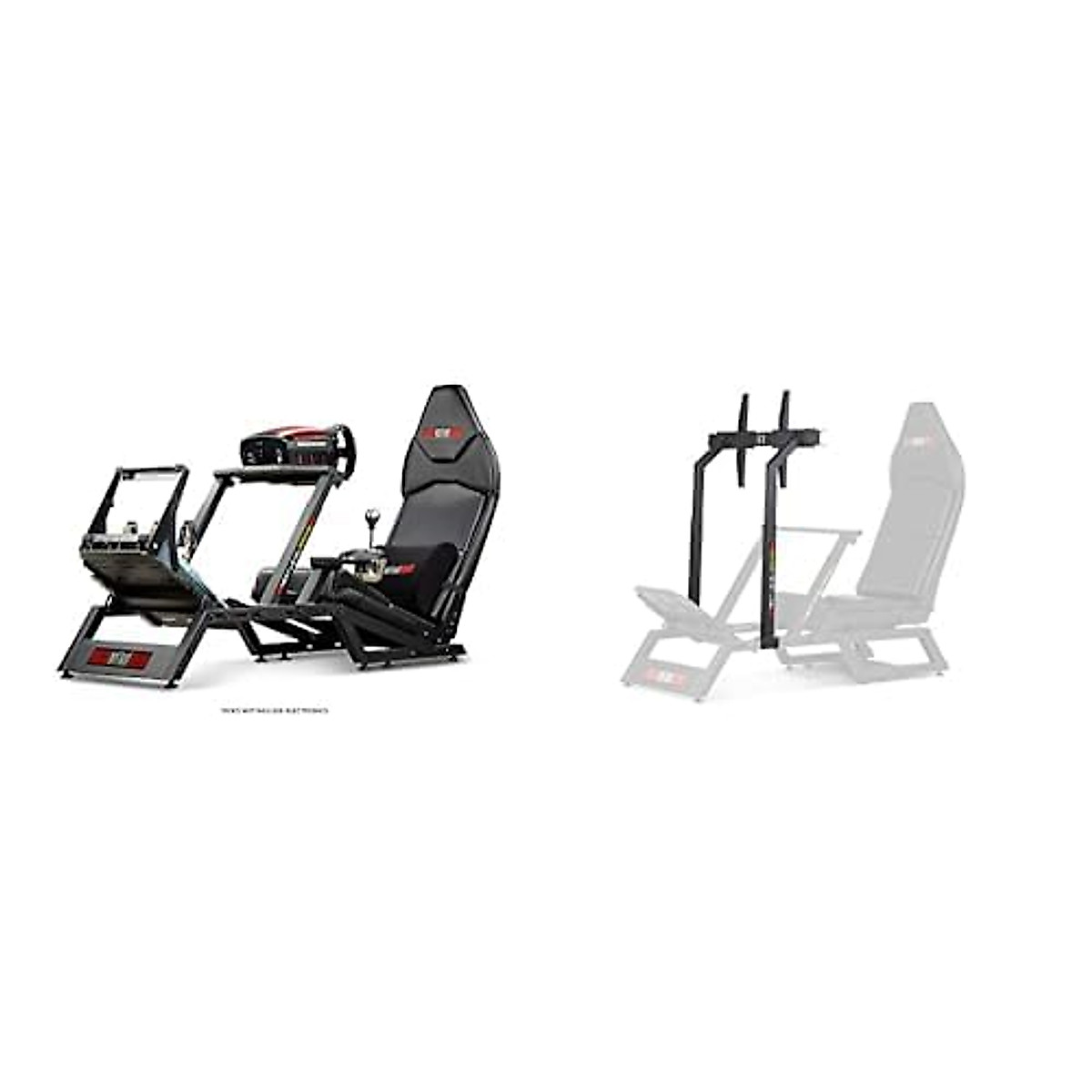 Next Level Racing F-GT Racing Simulator Cockpit and Monitor Stand Bundle