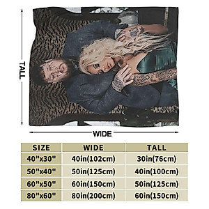 Jellys Music Rolls Blanket Flannel Fleece Blanket Ultra Soft Lightweight Throw Blanket for Bed Couch Living Room 50"x40"