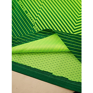 Jugaoge Kids Boys Football Soccer Training Team Uniform 2 Pcs Sport Suit Tracksuit Workout Fitness Sportswear Fluorescent Green 7-8 Years