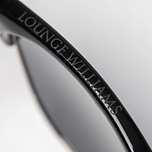 Lounge Williams Earl Polarized Designer Inspired Vintage Sunglasses (Black)