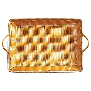 Winco PWBN-16B 16-Inch by 11-Inch by 3-Inch Rectangular Woven Basket with Handles,Medium