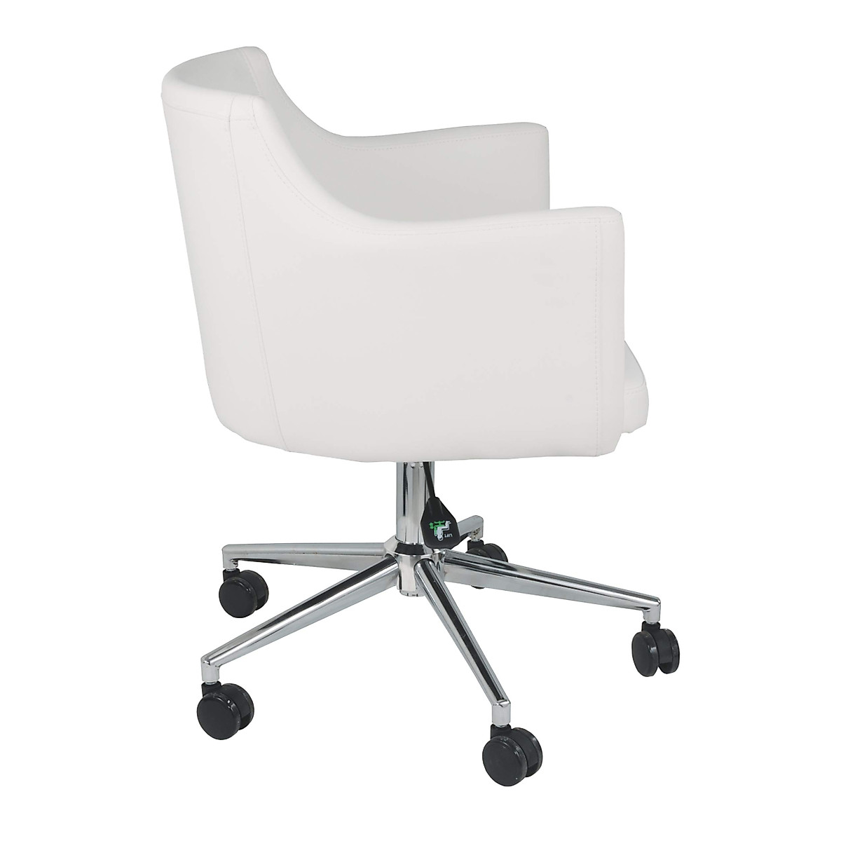 Signature Design by Ashley Baraga Contemporary Adjustable Swivel Home Office Desk Chair, White