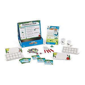 hand2mind Ten Frame Pop Up Math Activity Center, Kindergarten Learning Games, Two Color Counters, Math Manipulatives, Counting Toys for Counting, Sorting, and Addition, Math Game, Classroom Supplies
