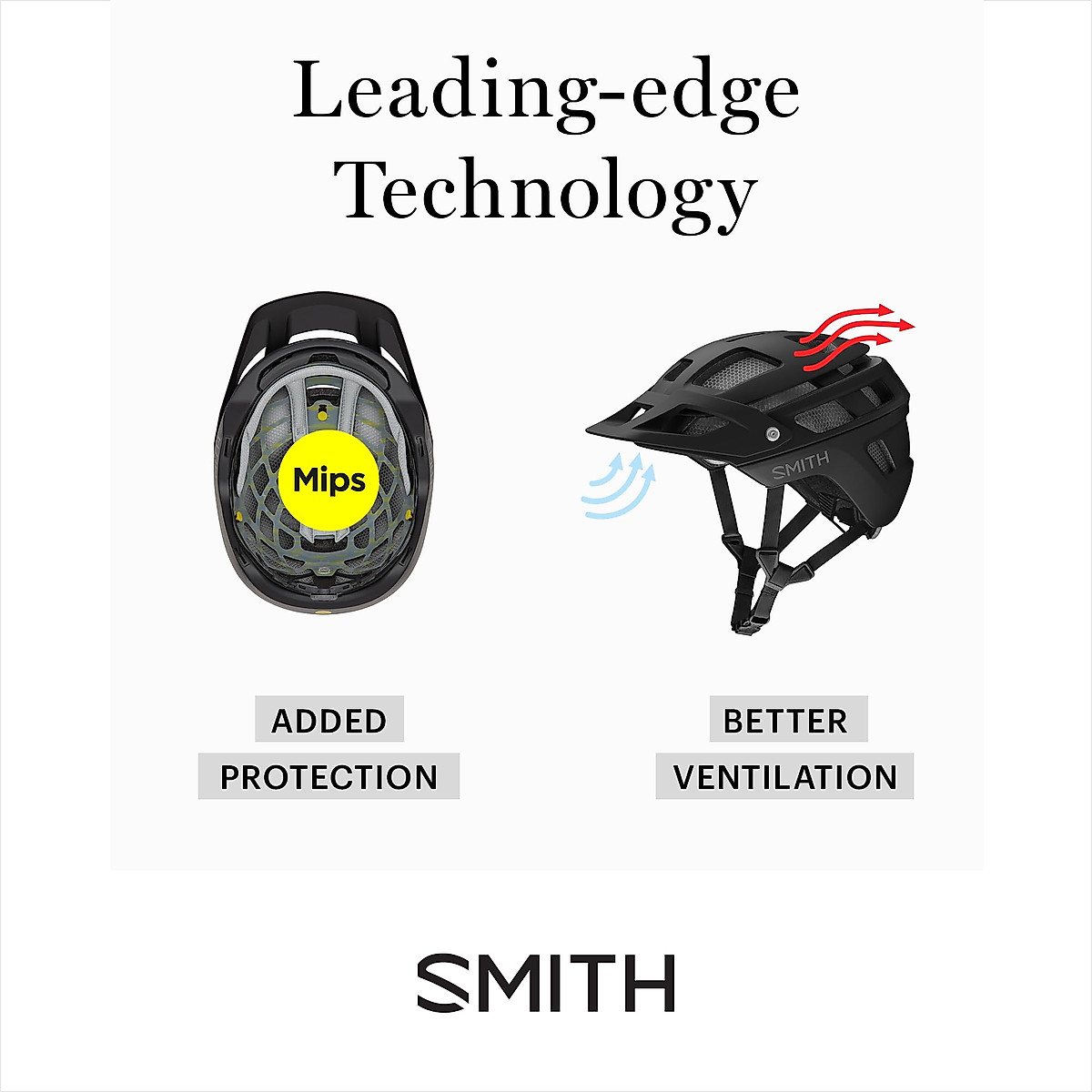 SMITH Convoy MTB Cycling Helmet – Adult Mountain Bike Helmet with MIPS Technology + Visor – Lightweight Impact Protection for Men & Women – Black, Medium