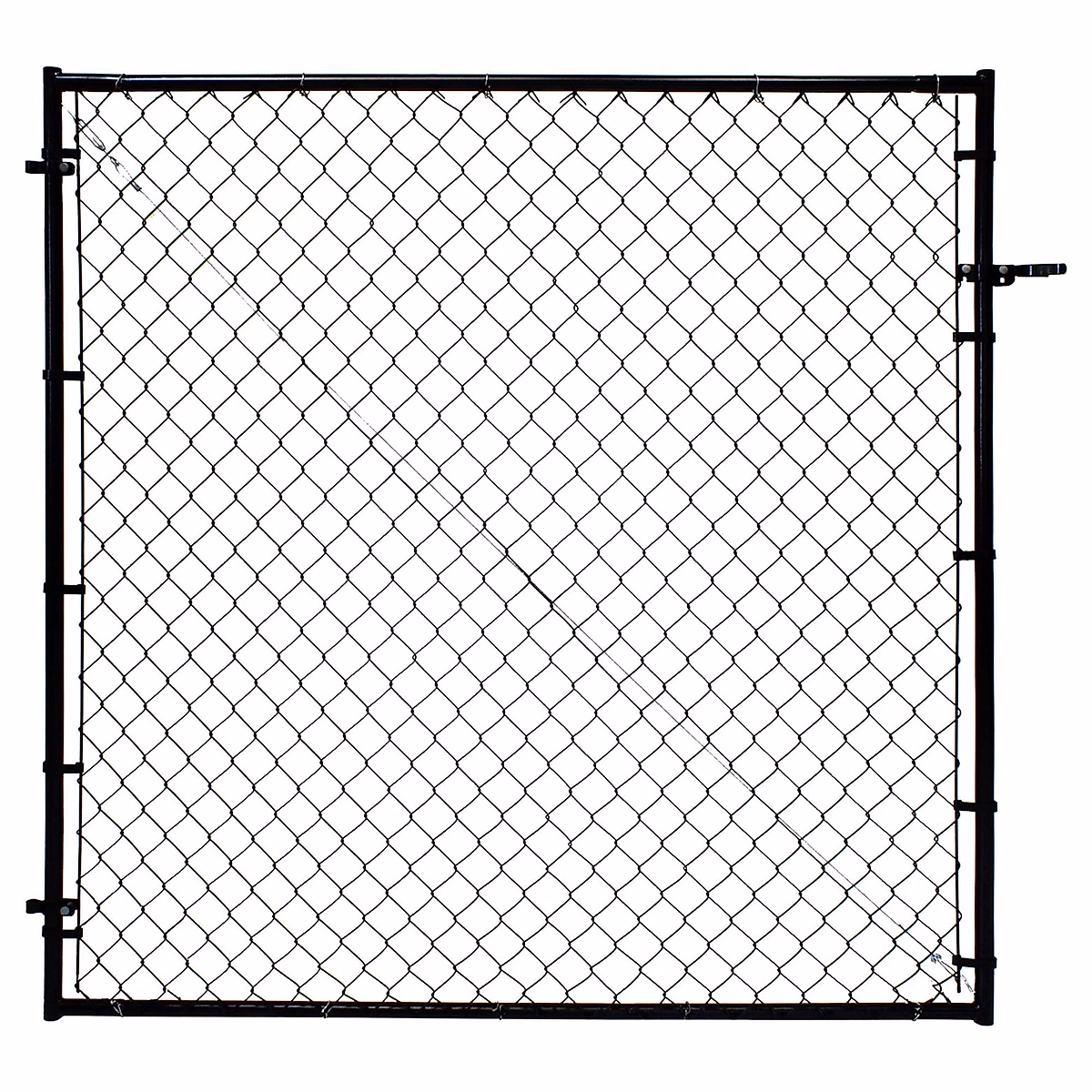 Adjust-A-Gate Adjustable Chain Link Square Corner Complete Gate Kit, Fit-Right, Black, 6'H