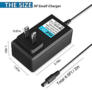 PwrON 9V Ac Dc Adapter (6.6ft) Fit Brother P-Touch PT-D200 PTD200 PT-D200VP PT-D210 PTH110 PT-D200G PT-1280 PT-1290 PT-1880 PT-2030 PT-2730 Label Maker, AD-24 AD-24ES AD-20 AD-30 AD-60 Power Supply