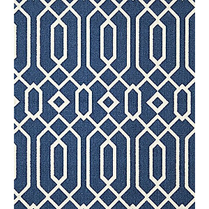 Momeni Rugs , Baja Collection Contemporary Indoor & Outdoor Area Rug, Easy to Clean, UV protected & Fade Resistant, 1'8" x 3'7", Navy Blue