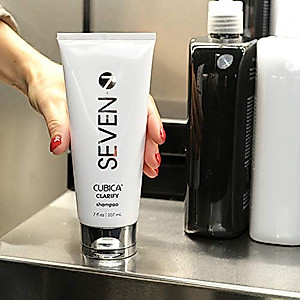 SEVEN Hair Care Cubica Clarifying Shampoo for Women & Men, Detox and Minimize Dry Scalp + Buildup with Rosemary, Eucalyptus & Rose Hip Oil, Cruelty Free, Sulfate Free, Made in USA, 7 oz