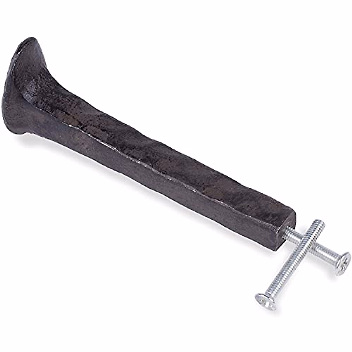 Rustic State Ray Screw in Wall Mount Cast Iron Hooks Coat Towel Bag Hat Hanger Multiuse Entryway Railroad Spike Rack Black Set of 4