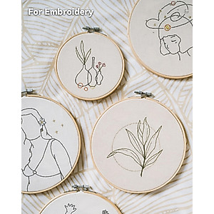 HOTGODEN Light Weight 100% Cotton Muslin Fabric: 59 inch x 2,5,10 Yards Bleached Muslin Linen Fabric Material for Sewing Material Apparel Cloth