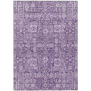 Addison Rugs Chantille ACN637 Purple 9' x 12' Indoor Outdoor Area Rug, Easy Clean, Machine Washable, Non Shedding, Bedroom, Living Room, Dining Room, Kitchen, Patio Rug