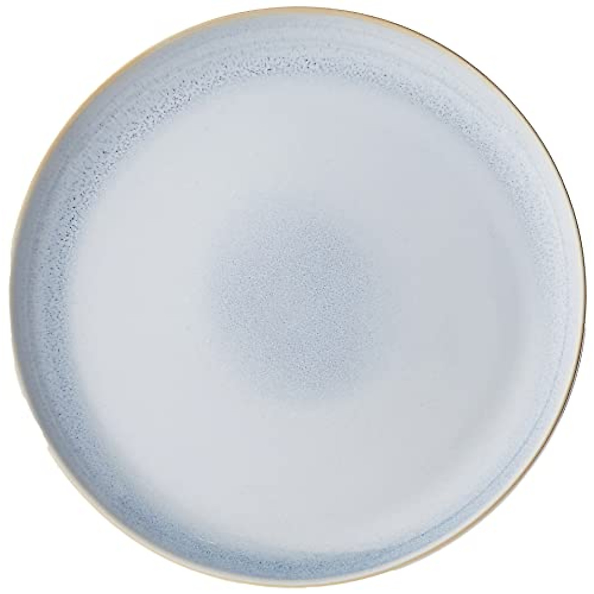Corelle Stoneware 12-Pc Dinnerware Set, Handcrafted Artisanal Double Bead Plates and Bowls, Solid and Reactive Glazes, Dining Plate Set, Nordic Blue