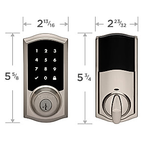 Kwikset Premis Touchscreen Smart Lock Electronic Deadbolt, Works with Apple HomeKit via Apple HomePod or Apple TV, in Satin Nickel