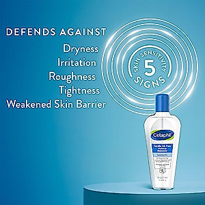 Cetaphil Gentle Waterproof Makeup Remover, Oil-Free Formula Suitable for Sensitive Skin, 6.0 Fluid Ounce