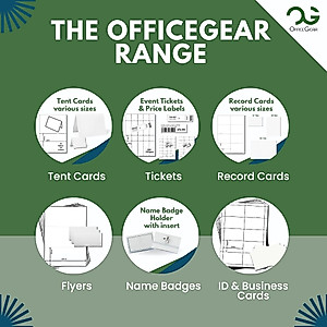 OfficeGear Shelf Edge Barcode Price Ticket Labels 18-up [25 Sheets - 450 Pack] 30x105mm Custom Printable A4 Card Micro Perforated Non-Adhesive Merchandise Tag with Free Downloadable Design Template