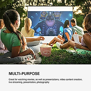 Julius Studio (Pull-up Type) 5 x 6.2 ft. / 60 x 75 inch White Screen, Collapsible Pure White Background, Pull Up Roll Down Auto Locking, No Wrinkle, Portable Handle Grip, Easy Install & Fold, JSAG665