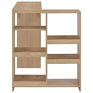 YPWRENH Dining Table with StorageBar Table with Moveable Shelf Oak 54.3"x15.4"x43.3" for Dining Room, Kitchen or Living Room