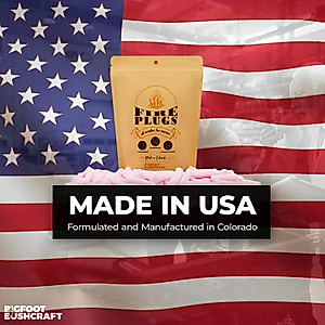 Non-Toxic Waterproof Fire Starters with 5+ Minute Burn for Emergencies, Survival, Campfires, Fire Pits, Grills - Made in The USA - 50 Pack