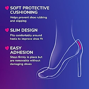 Dr. Scholl's® Love Your Heels & Flats Heel Liner Cushions, Helps Prevent Uncomfortable Shoe Rubbing at The Heel and Helps Prevent Shoe Slipping for Shoes That are Too Big, 3 Pair