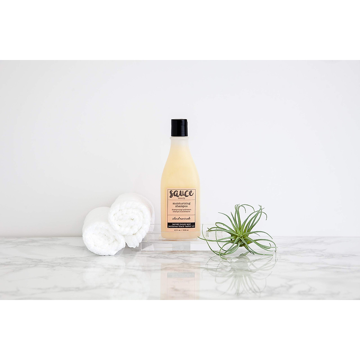 SAUCE BEAUTY Shampoo, Island Marinade Moisturizing Shampoo (10 Fl Oz) Anti Frizz Jamaican Black Castor Oil for Fine, Frizzy, Dry & Damaged Hair, Improves Hair Shine, Sulfate & Paraben-Free