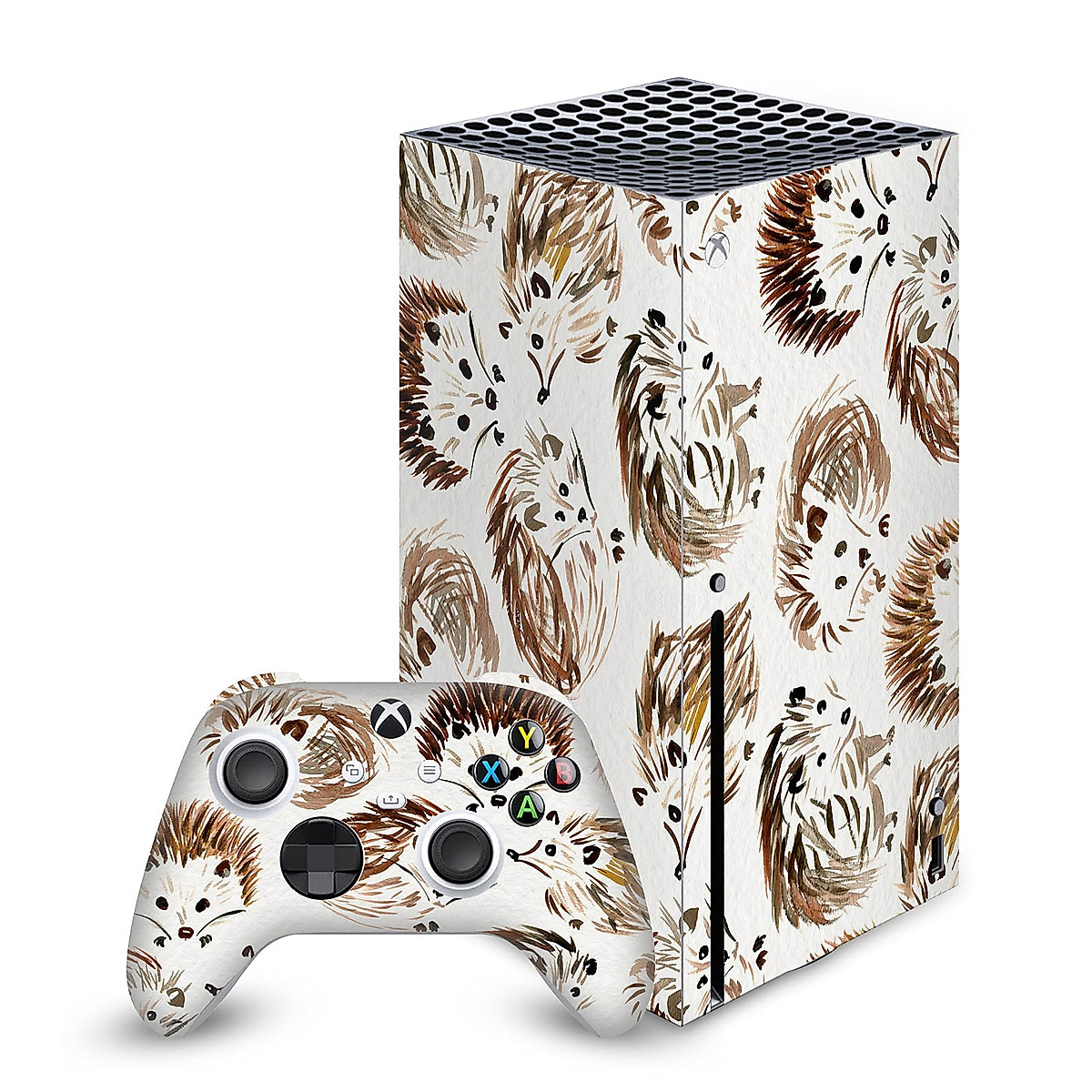 Head Case Designs Officially Licensed Cat Coquillette Hedgehogs Art Mix Vinyl Sticker Gaming Skin Decal Cover Compatible With Xbox Series X Console and Controller Bundle