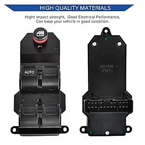 Driver Side Master Power Window Switch for Honda Civic 2001-2005, Honda CR-V 2002-2006, Replace OE#35750-S9A-305