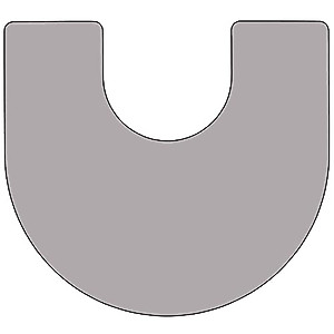 Flash Furniture Wren Mobile 60''W x 66''L Horseshoe Grey Thermal Laminate Activity Table - Standard Height Adjustable Legs