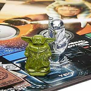 Monopoly: Star Wars The Mandalorian Edition Board Game, Inspired by The Mandalorian Season 2, Protect Grogu from Imperial Enemies, 2-4 players