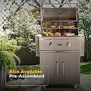Coyote C-Series 28-in. Propane Gas Grill, 2-Burner Freestanding Grill, 40,000 BTUs  - C1C28LP-FS