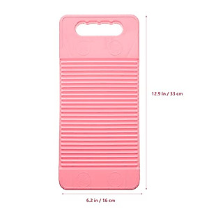 Cabilock Washing Clothes Board Laundry Washboard: Pink Non Slip Thicken Laundry Cleaning Board Hand Manual Clothes Washing Tool for Home School 44×24cm