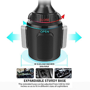 APPS2Car Tablet Holder for Car, Car Tablet Mount with Adjustable Clamp (Up to 8.3"), 10.57" Height Adjustable iPad Holder for 4.3"-11" Cell Phones & Tablets, Perfect Travel Companion