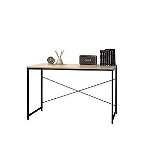Alpha Series Multipurpose Desk 1260, Oak/Black 47.2 Inch