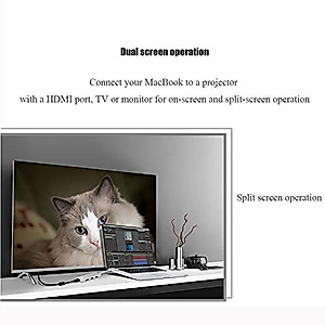 XUNMAIFHB Portable Docking Station,Type-c to hdmi Converter 4K Docking Station USB3.0 Converter Seven in one HUB Type C (only Charg) + USB3.0 3 + HDMI + TF + SD Fast Transmission