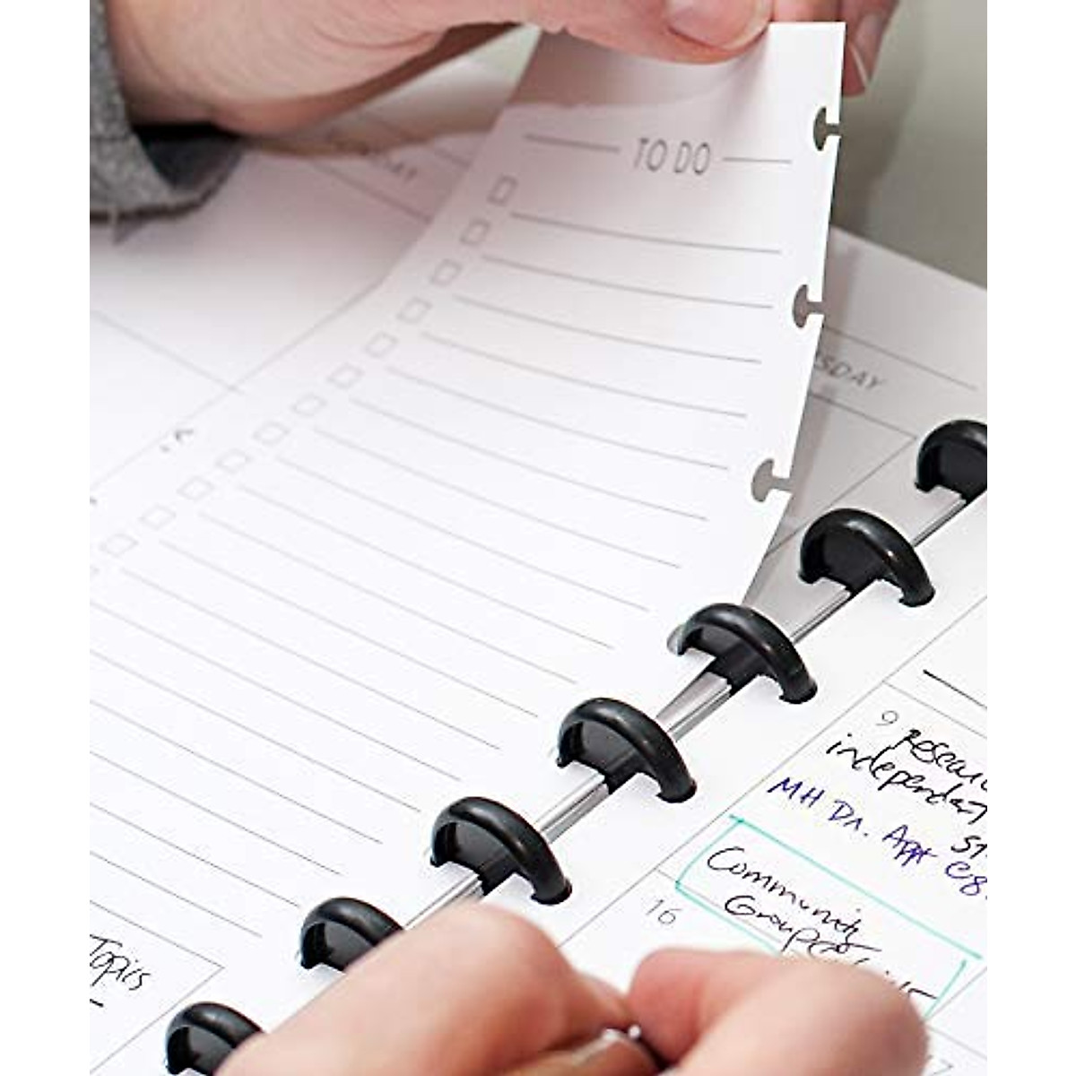 BetterNote Password Tracker Refill Pages for Disc Notebook, Fits Discbound, Levenger Circa, Happy Planner, Staples Arc, TUL, Talia (Modern- 25 pages, 8-Disc, 5.5"x8.5")