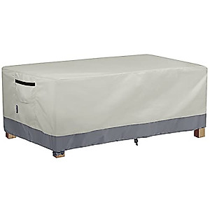 STEECA Patio Coffee Table Cover, Waterproof Rectangular Small Side Table Cover for Outdoor Furniture 48L x 26W x 18H inch