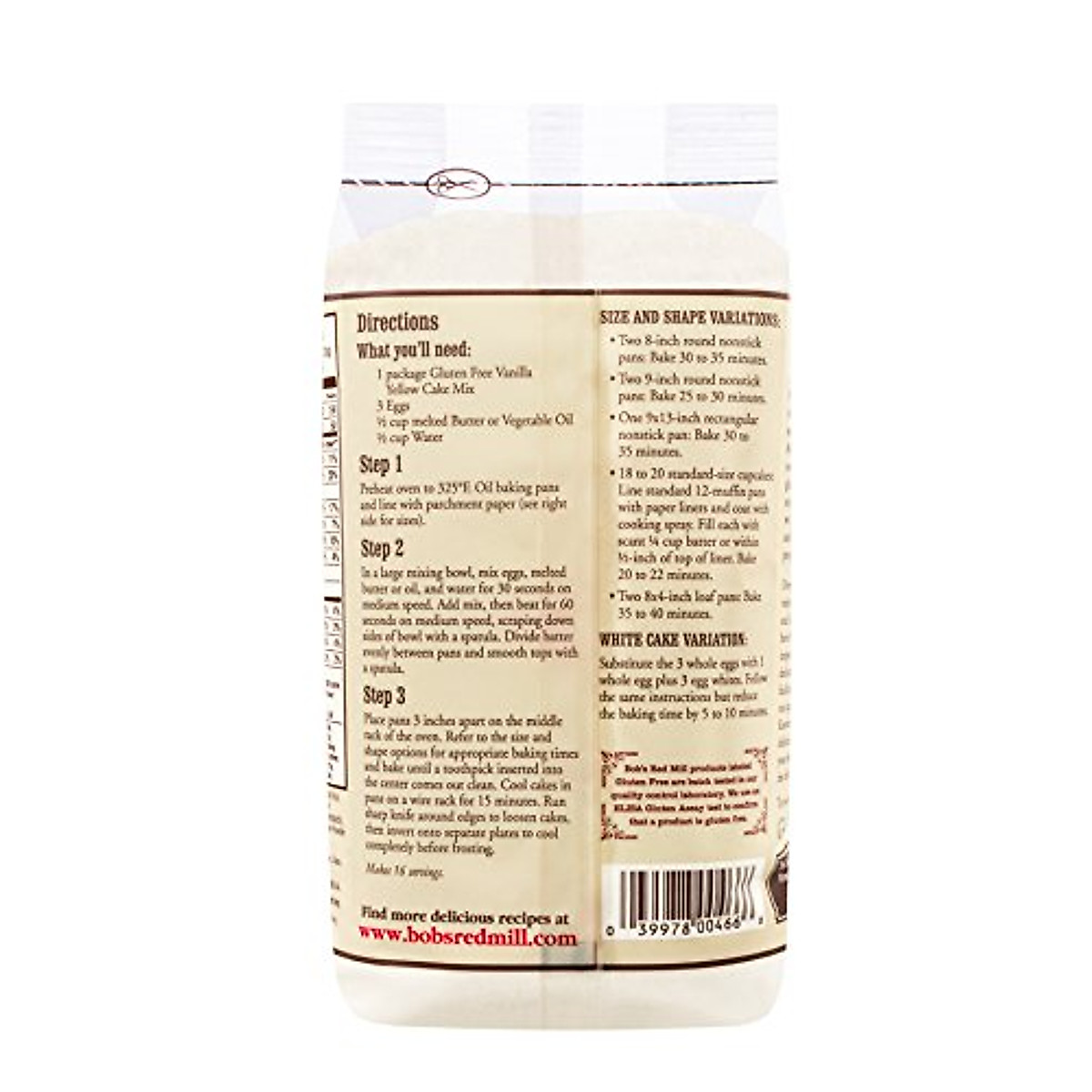 Bob's Red Mill Gluten Free Vanilla Yellow Cake Mix, 19-ounce (Pack of 4) (Package May Vary)