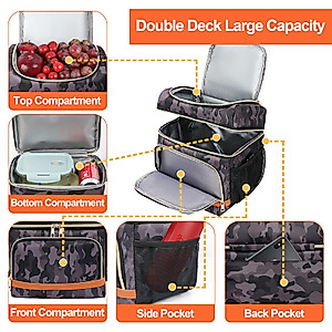 YESBAG Lunch Bag for Women, Leakproof Insulated Soft Adult Lunch Tote Cooler Bag Box With Adjustable Shoulder Strap for Office & Picnic (CAMOUFLAGE, 11L)