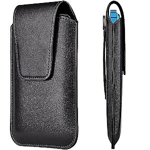 ykooe Leather Phone Holster for iPhone 14 13 Pro Max S23 Ultra Plus, Black – XL