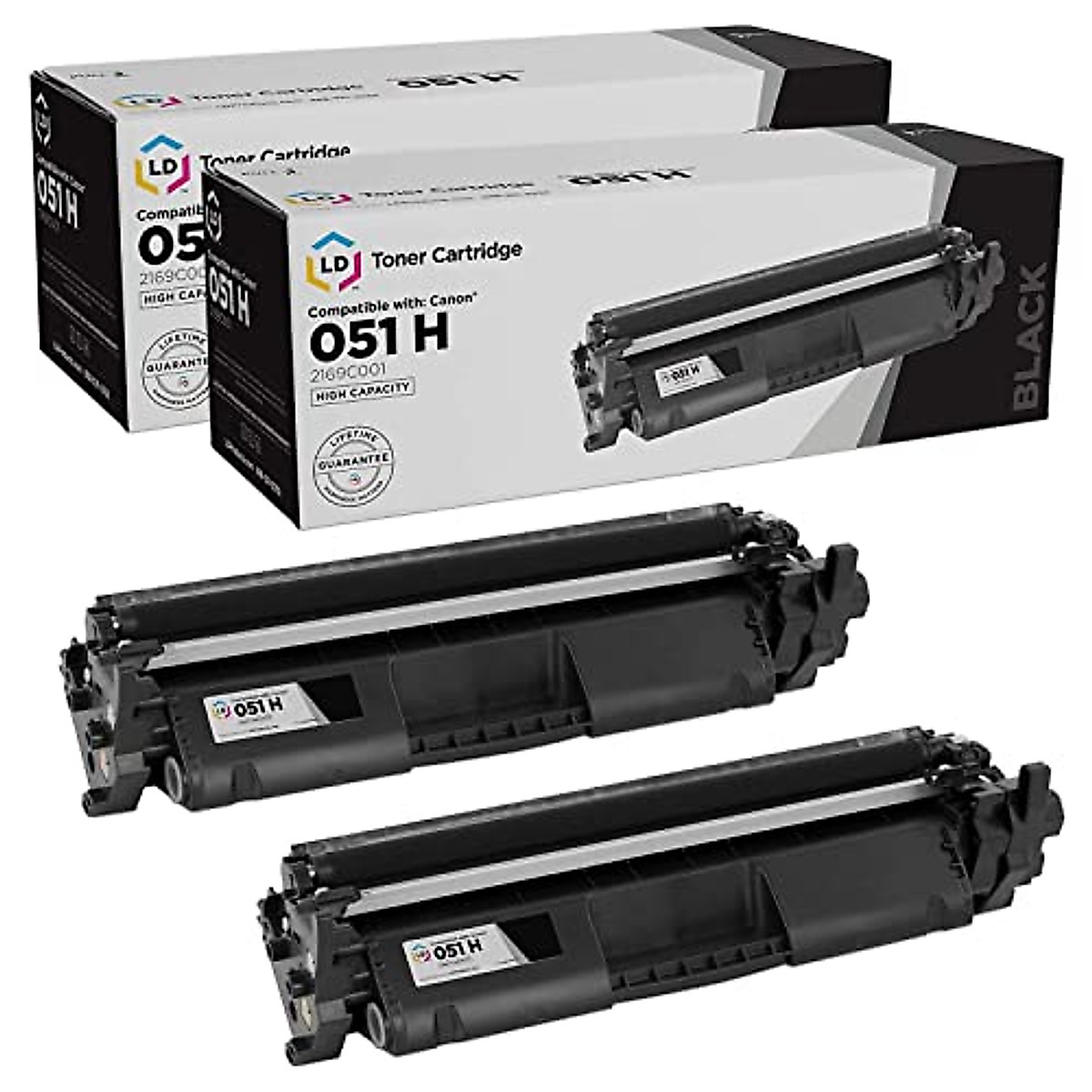 LD Products Compatible Toner Cartridge Replacement for Canon 051 2168C001 (Black, 2-Pack) Compatible with Canon imageCLASS LBP162dw, MF264dw, MF267dw, MF269dw