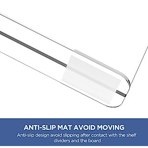 Famyards 6 PCS Clear Shelf Dividers for Closet Organization, Purse Organizer for Wooden or Vertical Shelving, Perfect for Sweater, Shirts, Handbags in Bedroom