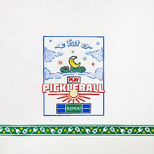 Cackleberry Home Pickleball Lover Cotton Kitchen Towel Set - Stay Out of The Kitchen and Eat Sleep Play Pickleball