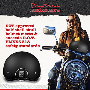 Motorcycle Helmet Half Skull Cap - Lightweight & Stylish DOT Approved Helmets for Adults - Perfect for Men and Women Riders - Comfortable & Secure Fit- Stylish Protection for Everyday Riding